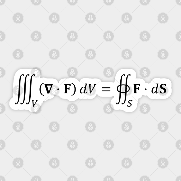 divergence theorem equation, calculus and math - Math - Sticker | TeePublic divergence theorem equation, calculus and math - Math - Sticker | TeePublic